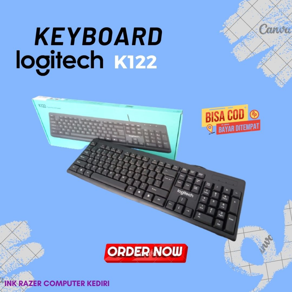 Jual Keyboard USB Kabel Logitech K122 | Shopee Indonesia