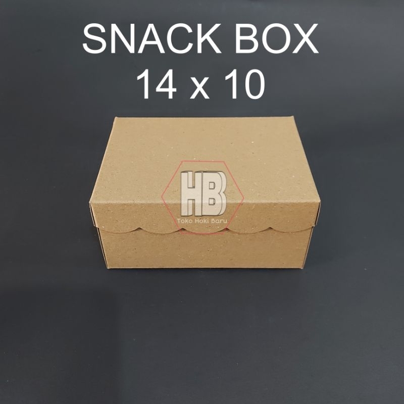 Jual [10 Pcs] SNACK BOX 14X10 / DUS KOTAK KUE 14cm x 10cm / KOTAK KUE ...
