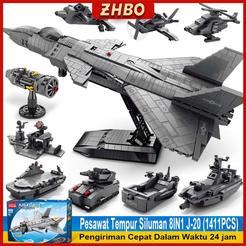 Jual ZHBO Mainan Block Brick Besar 3D Puzzle Pesawat Tempur Mainan ...