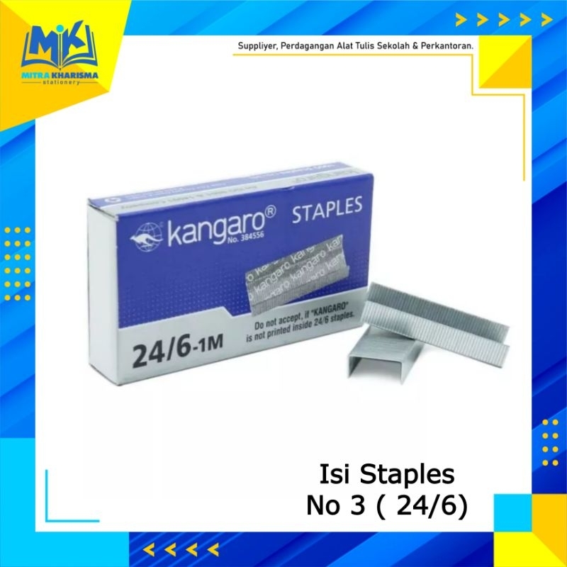 Jual Isi Staples Besar No 3 (24/6) Kangaro, Harga Murah Kualitas Setara ...