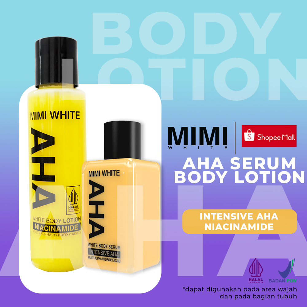 Jual MIMI WHITE AHA Serum 30 ml + Body Lotion 100 ml | Shopee Indonesia