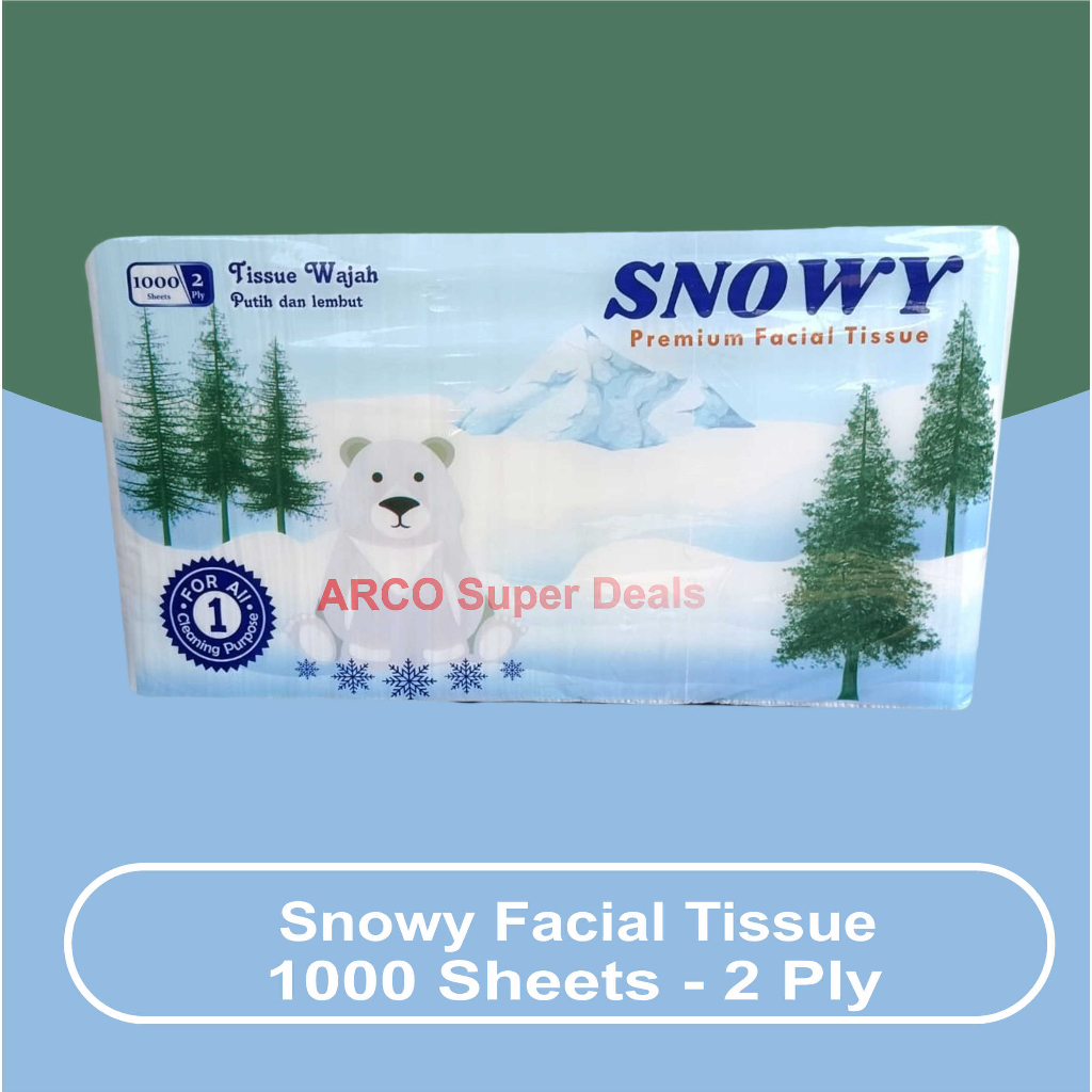 Jual Snowy Facial Tissue 1000 Sheets 2 Ply Tebal Lembut | Shopee Indonesia