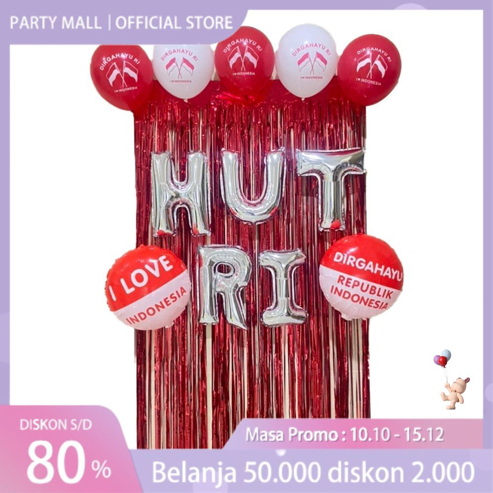 Jual Set Balon Paket Dekorasi Dirgahayu RI Hiasan 17 Agustus | Shopee ...