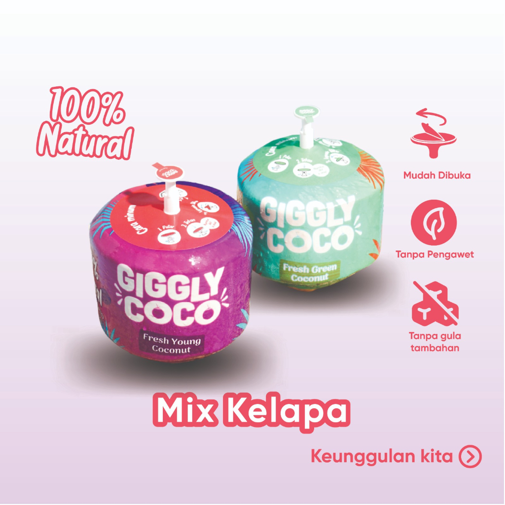Jual Giggly Coco - Mix Package (Kelapa Muda + Kelapa Hijau) | Shopee ...