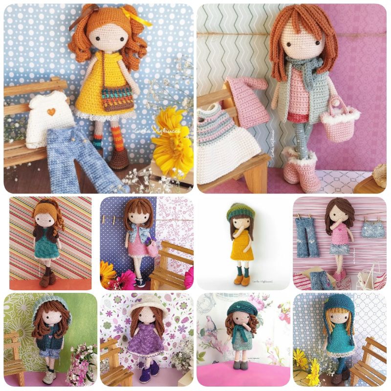 Jual {Amigurumi Crochet Pattern PDF File} Dressed up Girl Character ...