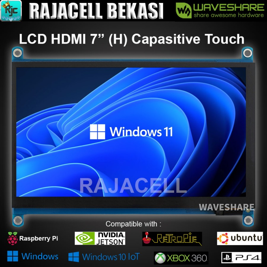 Jual LCD WAVESHARE 7" 7 inch HDMI IPS LCD Capasitive Touchscreen ...