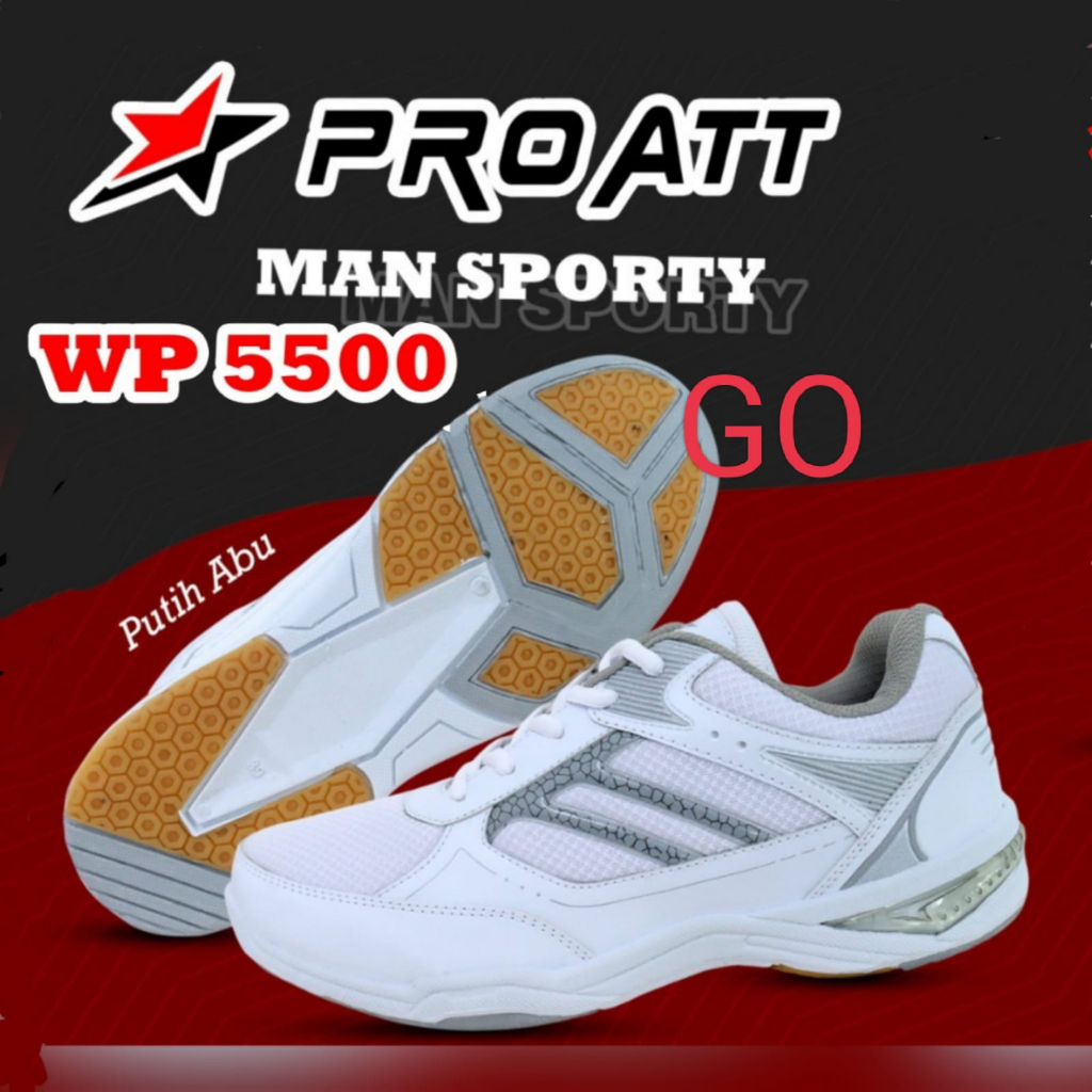 Jual gopro PRO ATT WP 5500 CB MBC BSD sepatu Sneakers casual sport shoes sepatu kest tali sepatu ...
