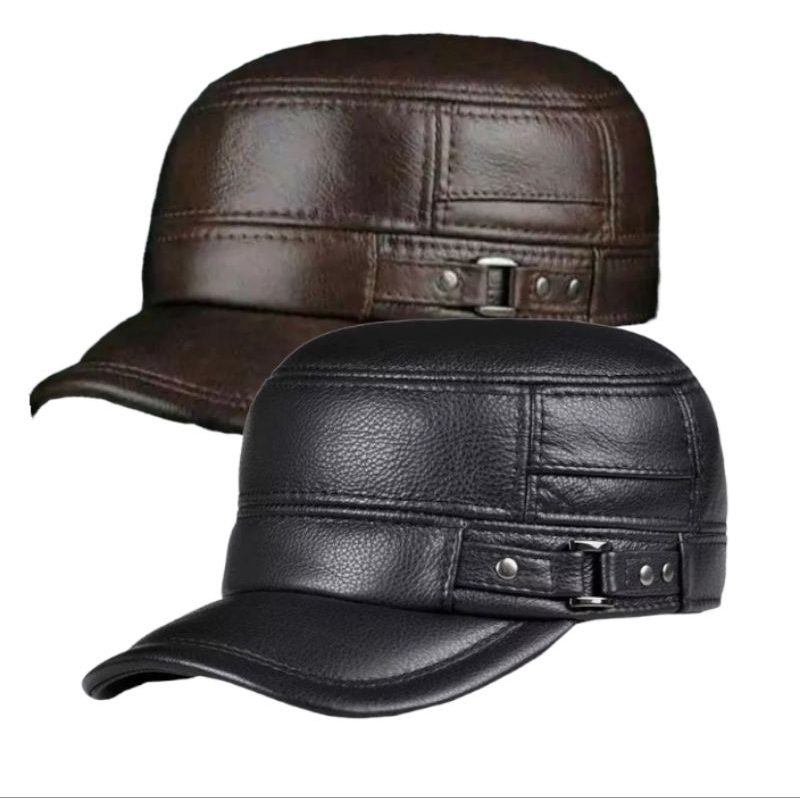Jual Topi Komando Kulit Asli Pria Dewasa Model Komando Ring | Shopee ...