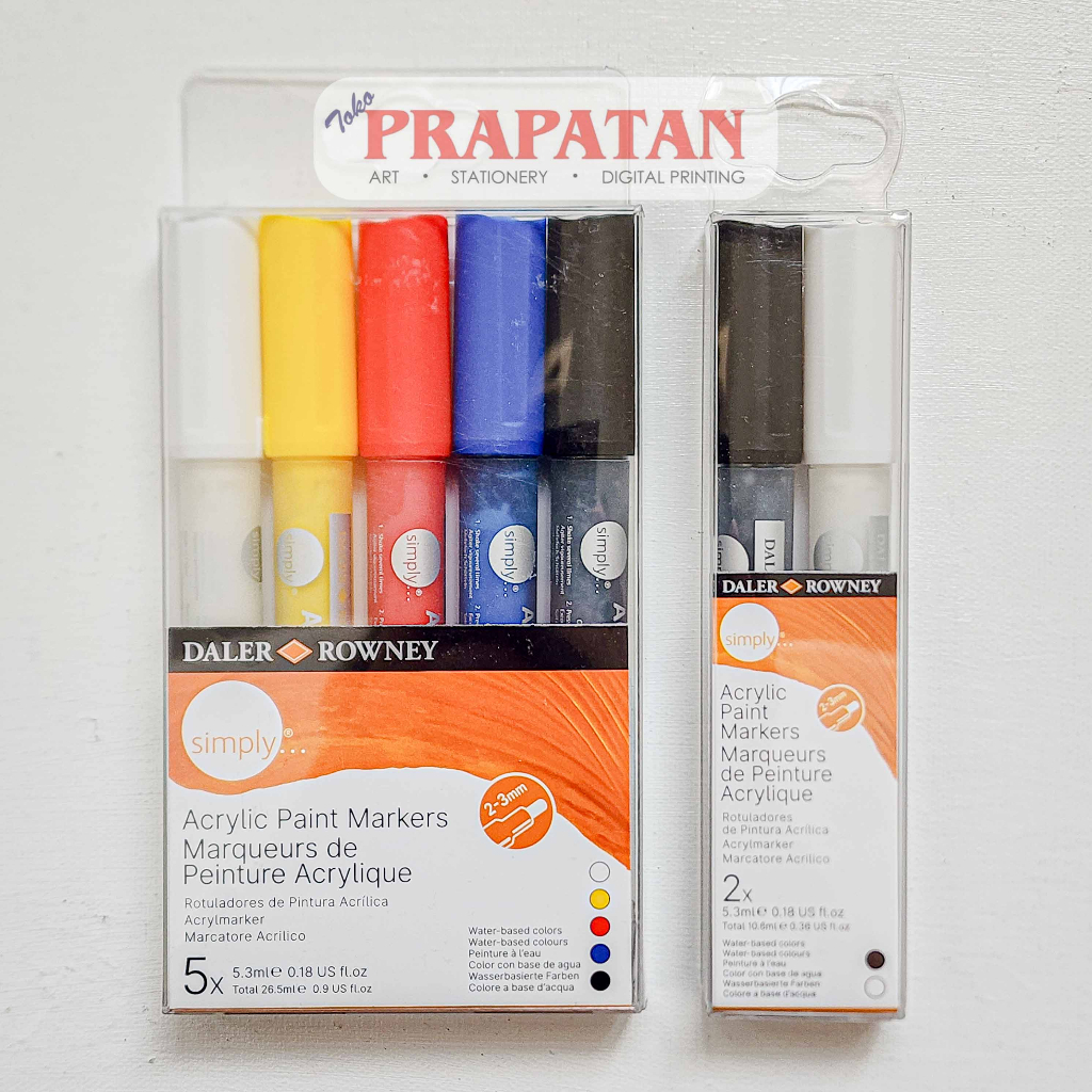 Jual Daler Rowney Simply Acrylic Marker Set | Spidol Akrilik | Shopee ...