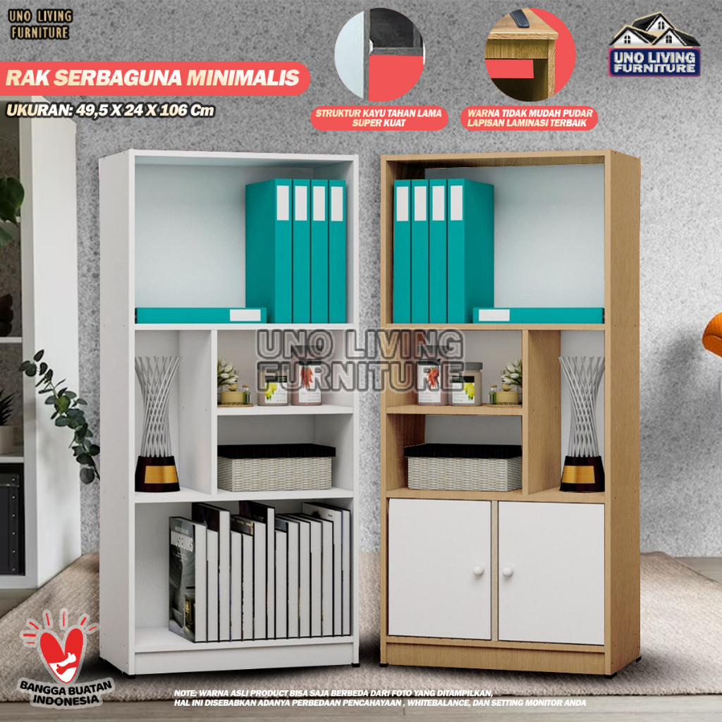 Jual LEMARI RAK BUKU SERBAGUNA RSG 5 RAK KAYU TERBARU MURAH RAK 5 SUSUN ...