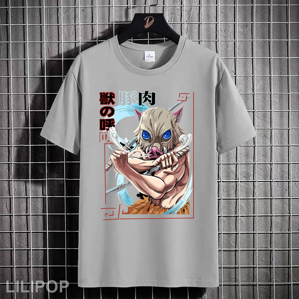 Jual Kaos Tshirt Pria Wanita INOSUKE DEMON SLAYER Baju Distro Basic ...