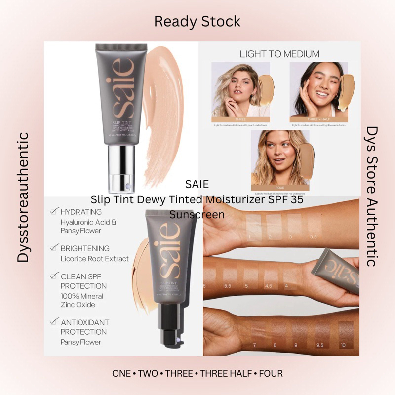 Jual READY STOCK Saie Slip Tint Dewy Tinted Moisturizer SPF 35 ...