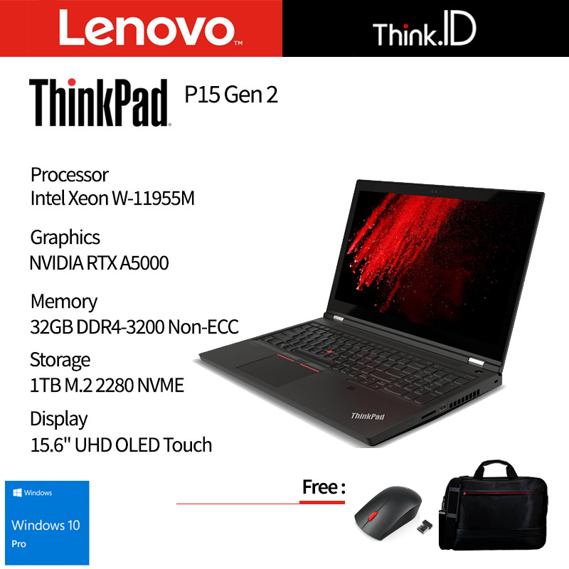 Jual ThinkPad P15 Gen2 Xeon W-11955M 32GB 1TB A5000 15.6"UHD Touch ...