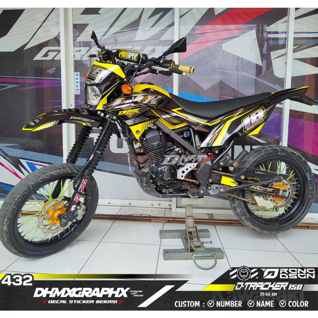 Jual DHMX Decal Sticker D Tracker D-Tracker 150 (DT-54 KM) Kombinasi krom | Shopee Indonesia