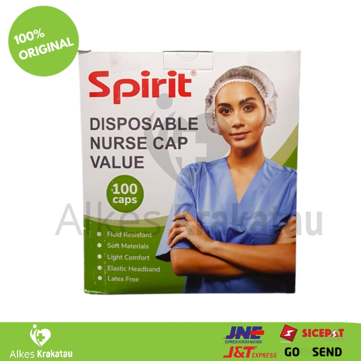 Jual Nurse Cap Spirit / Hairnet / Penutup Kepala Topi Tutup Perawat isi ...