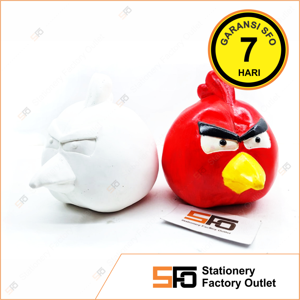 Jual Belajar Melukis Patung Gypsum Polos - Angry Bird - Mainan Celengan ...