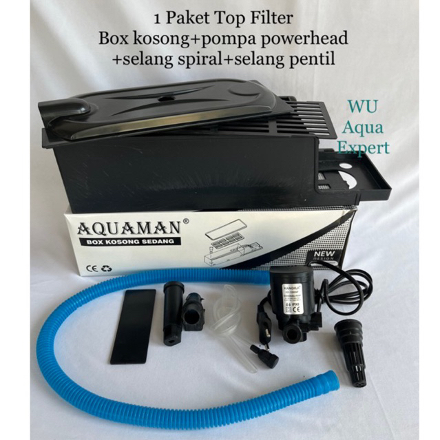 Jual TOP FILTER ATAS AQUARIUM POMPA BOX FILTER 4 IN 1 SELANG 1 SET ...