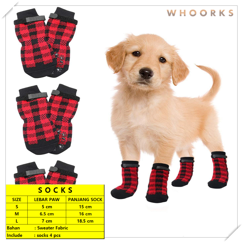 Jual SEPATU ANJING KUCING KAOS KAKI DOG SHOES SOCK PELINDUNG KAKI HEWAN ...