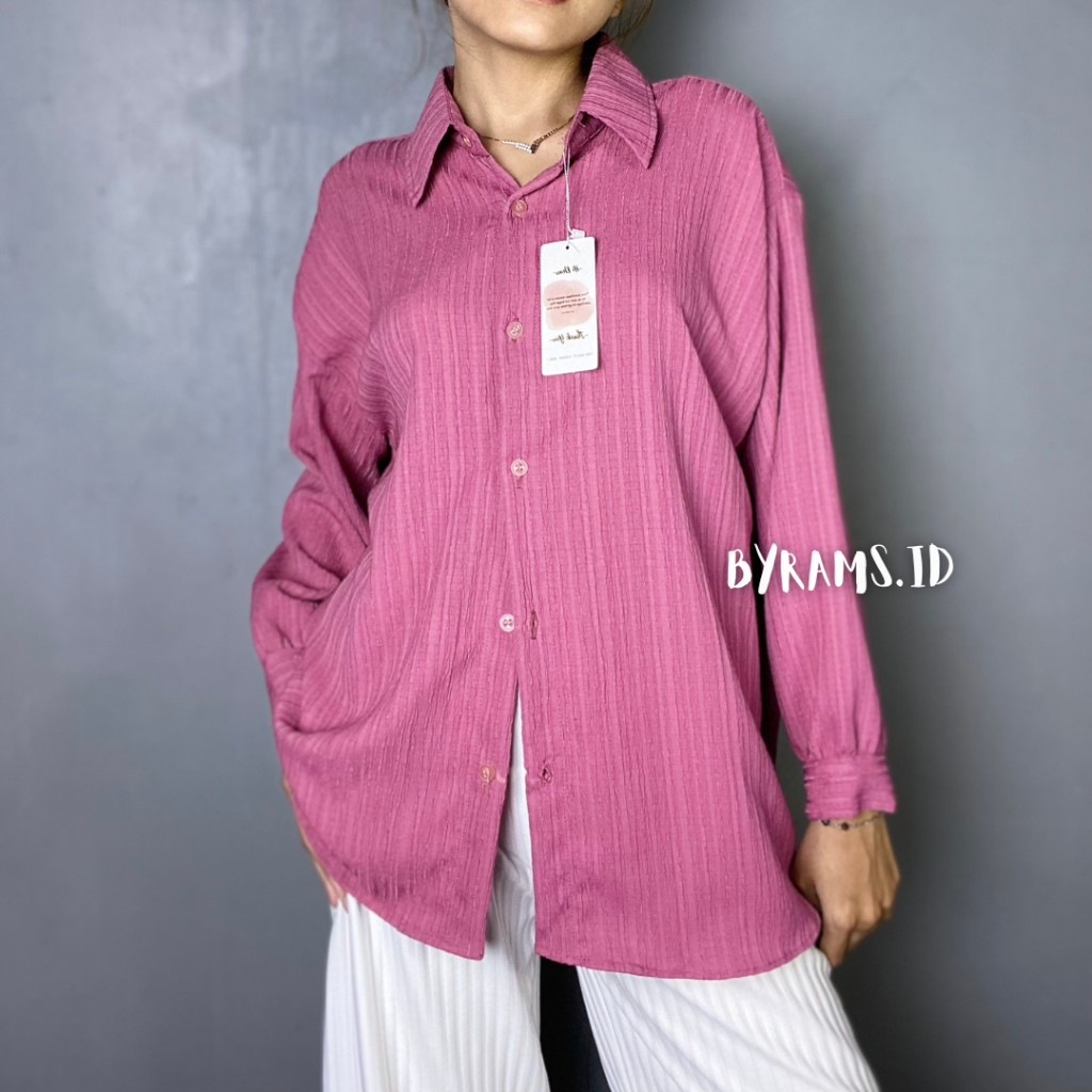 Jual Harri Shirt Basic Lady Crush Kemeja Wanita Oversize | Shopee Indonesia