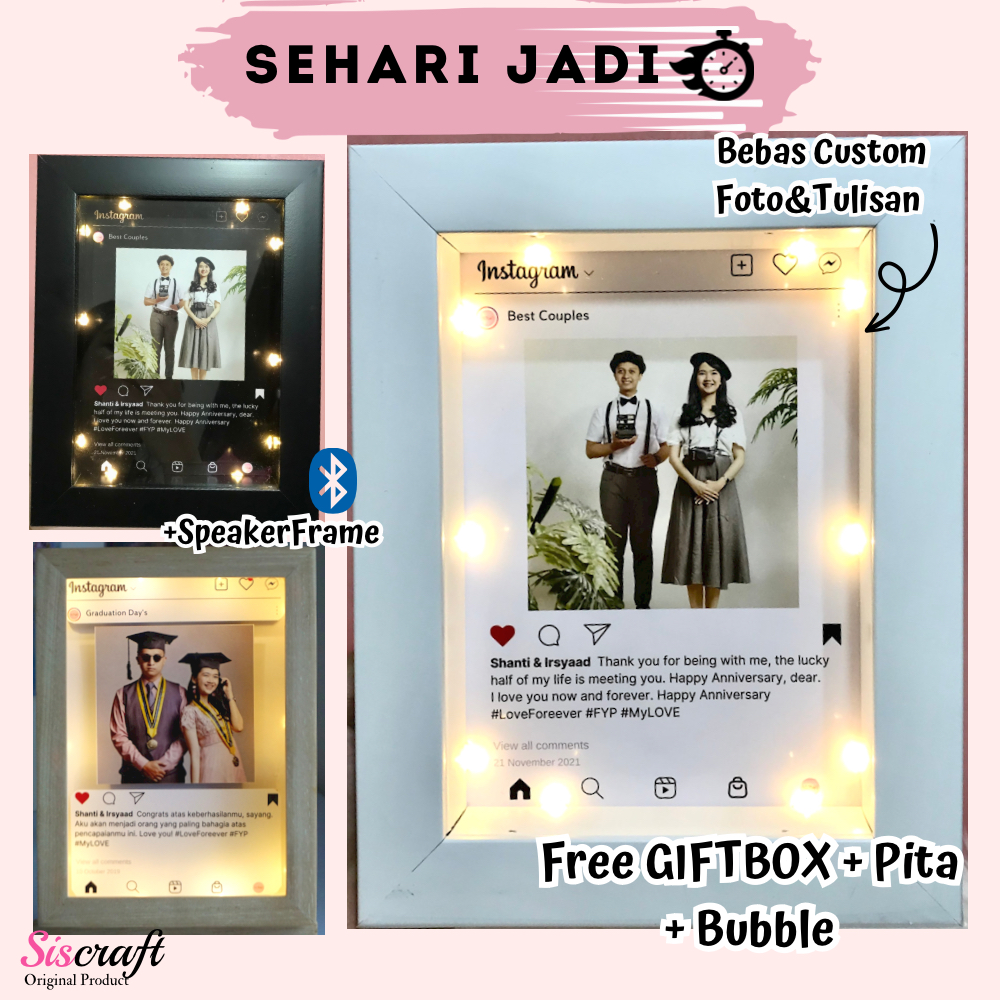 Jual Instagram Foto Frame | Graduation Gift / Kado Ulang tahun / Kado ...