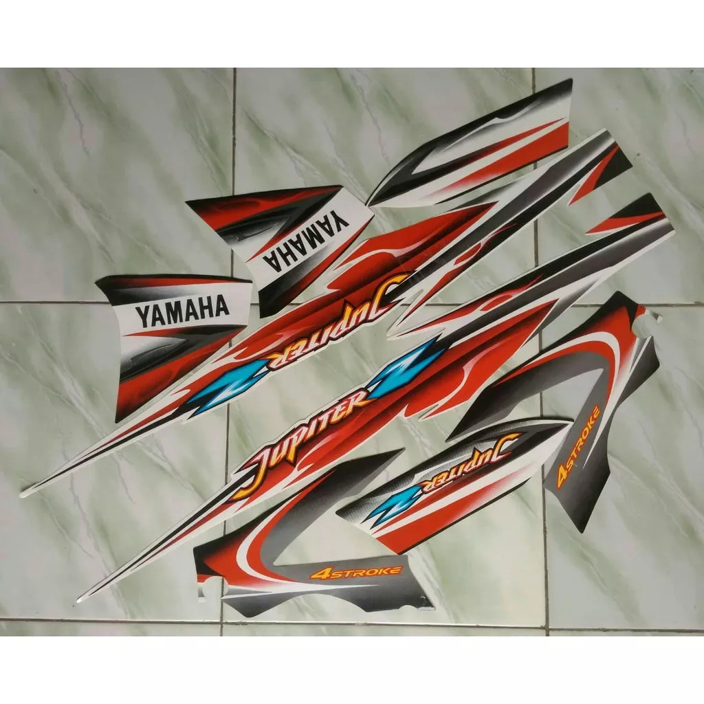 Jual stiker striping jupiter z 2005 hitam putih lis body standar ...
