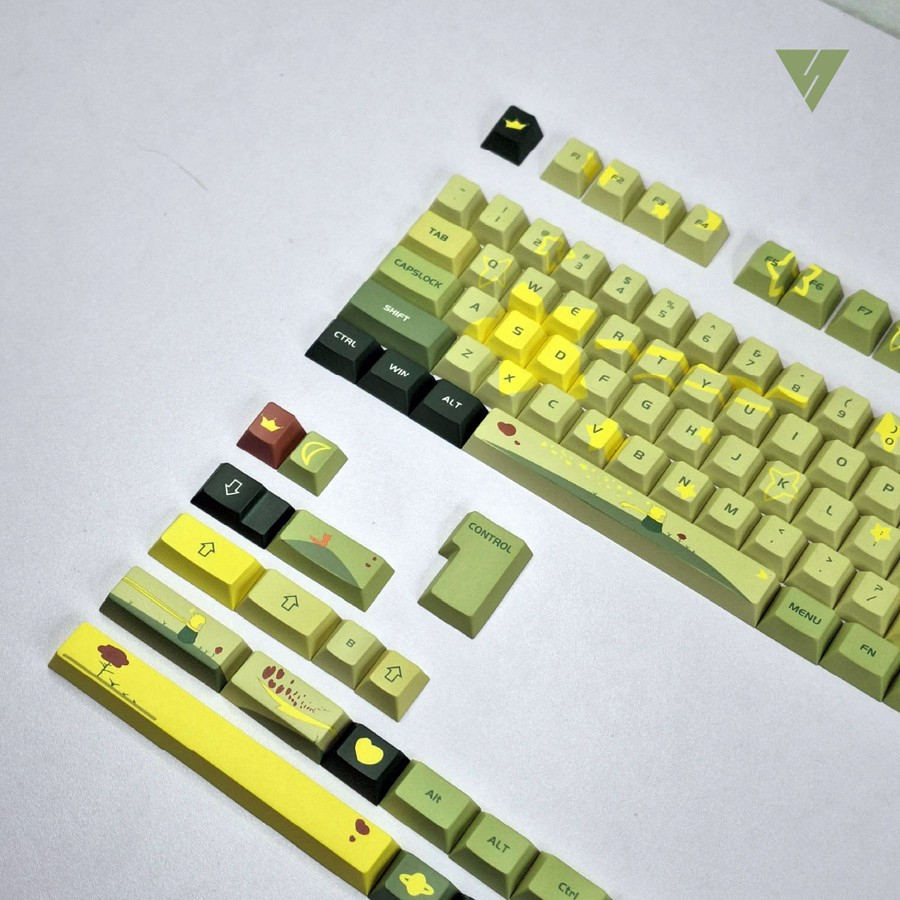 Jual Vortex Series Fluffy PBT Dye-subs Keycaps 132 Set Cherry Profile ...