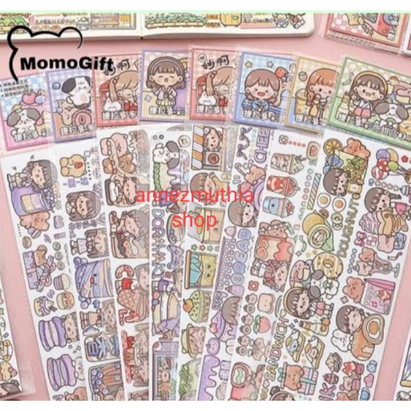 Jual STICKER MOMO (3 lebar) bagus untuk ngejournal atau hiasa di buku ...