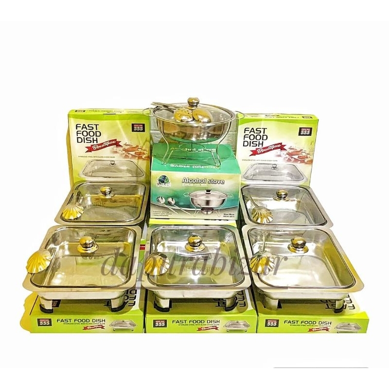 Jual Prasmanan Set Full kaca isi 1 bulat + 5 kotak | Shopee Indonesia