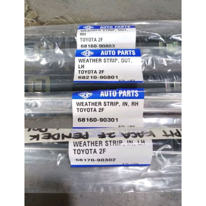 Jual Weather Strip Pendek Toyota 2F Plipit Kaca Pendek Toyota FJ40 Merk ...