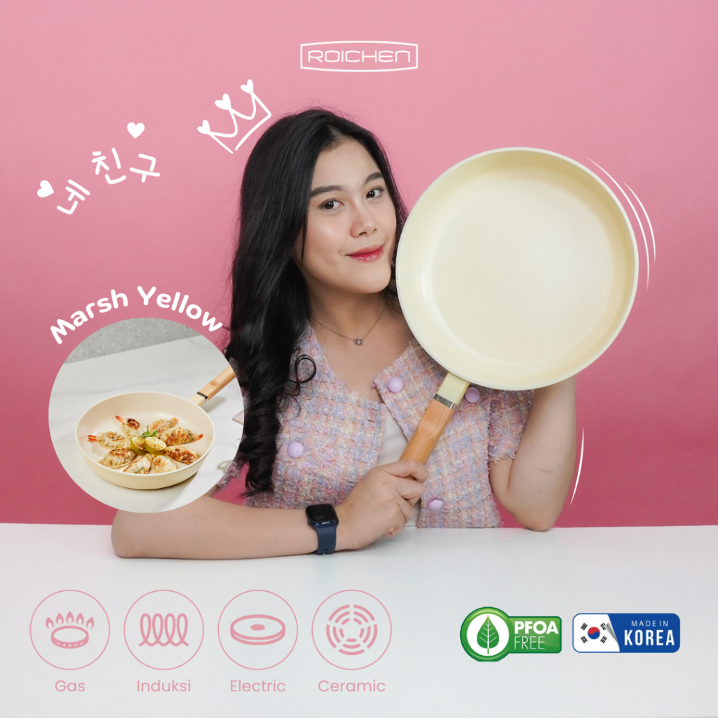 Jual Roichen Pure Pan Wooden Handle - Marsh Yellow | Shopee Indonesia