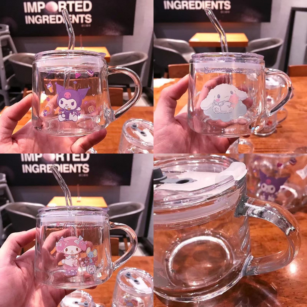 Jual Gelas Sedot Milk Straw Cup Anak Dengan Penutup Sedotan Karakter ...