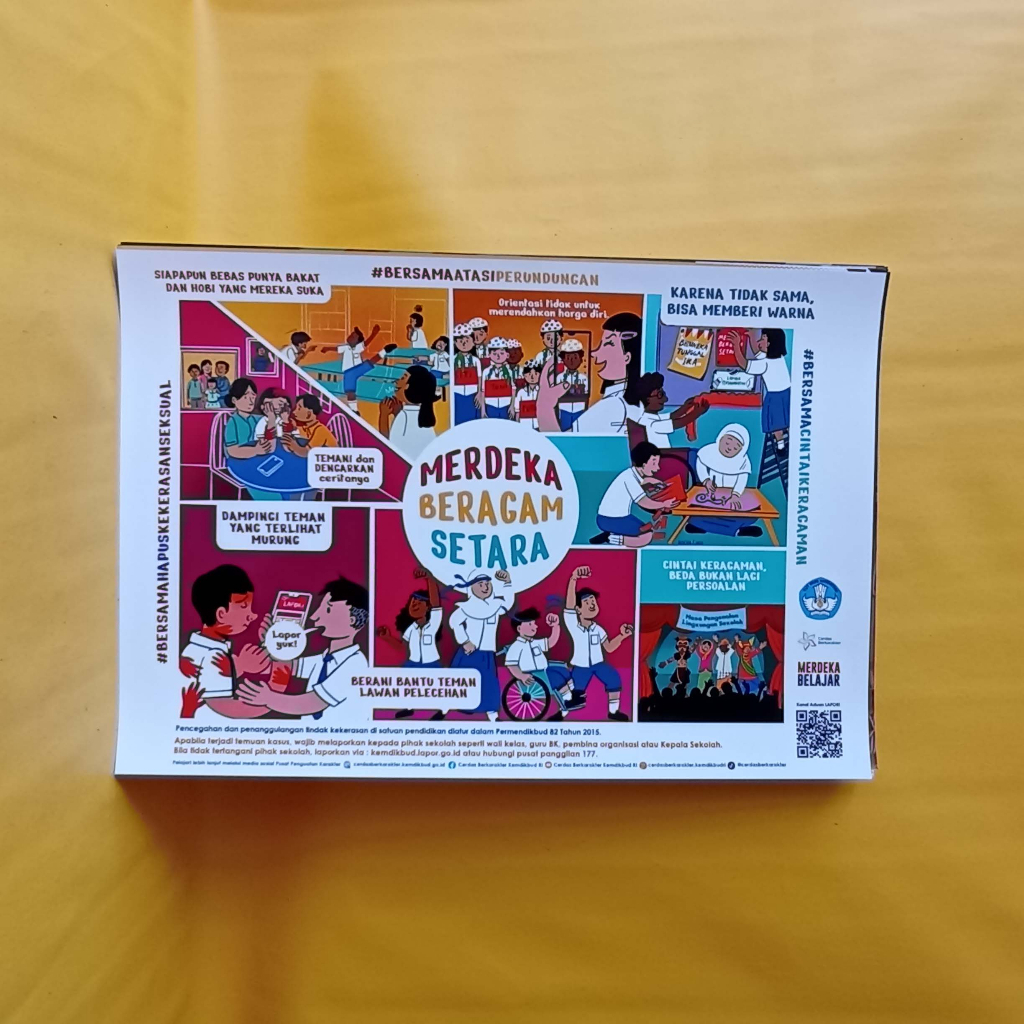 Jual Poster Sekolah | Poster Merdeka Beragam Setara Versi 1 | Poster ...