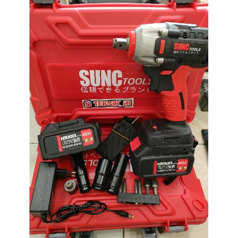 Jual IMPEK SUNC TOOL 2 BATERAI IMPACT CORDLESS SUNC TOOL 48V | Shopee ...