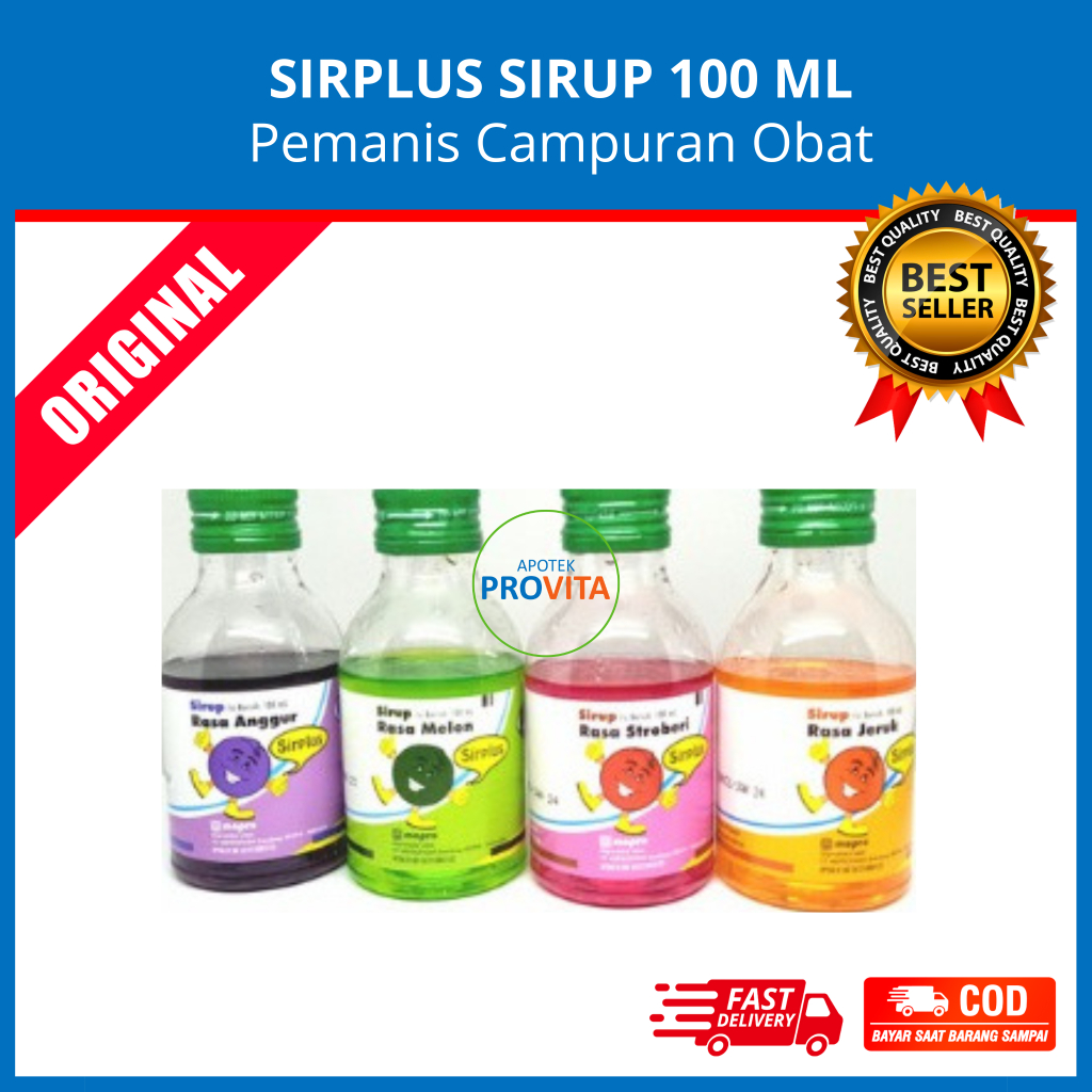 Jual SIRPLUS 100 ML - Pelarut Dan Pemanis Campuran Obat Anak | Shopee ...