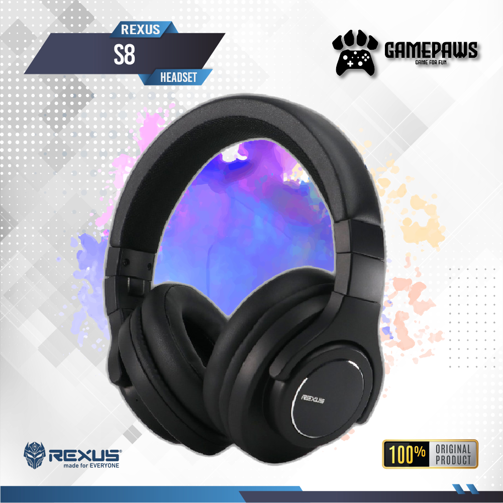 Jual Rexus S8 Foldable Headset Gaming Wireless Bluetooth Headphone ...