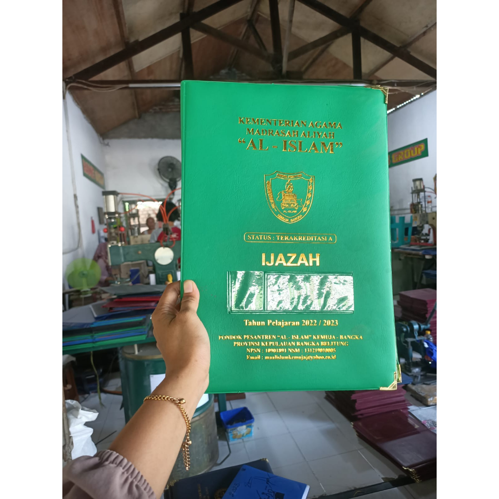 Jual map raport / ijazah hotprint bahan kulit mitasi (ASE) | Shopee ...