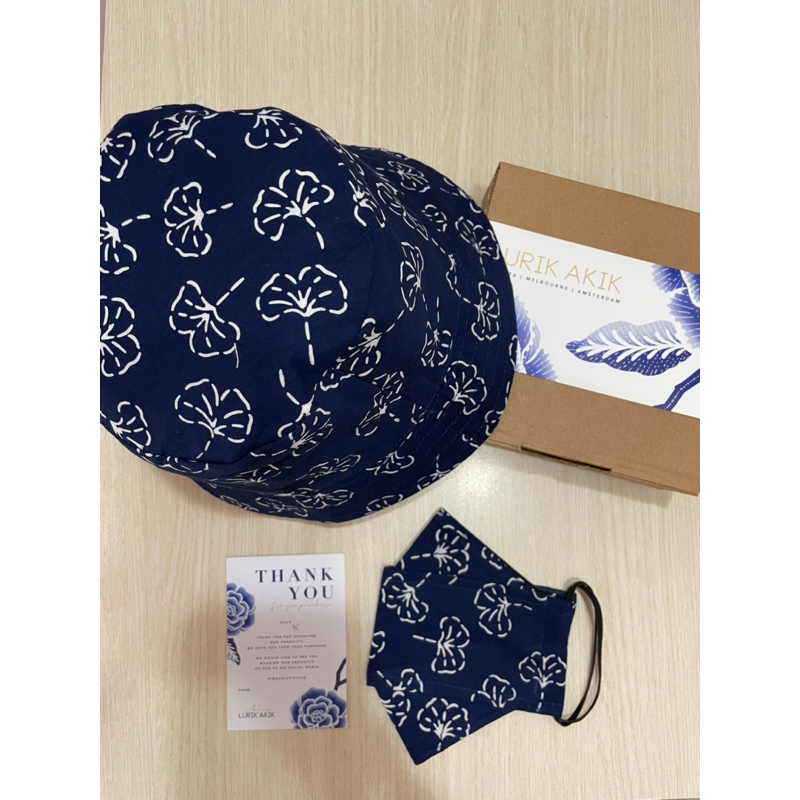 Jual Bucket Hat Batik Motif Sashiko Ginko | Shopee Indonesia