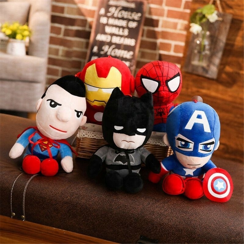Jual Mainan Super Hero Boneka Spiderman IronMan Capten America 25cm ...