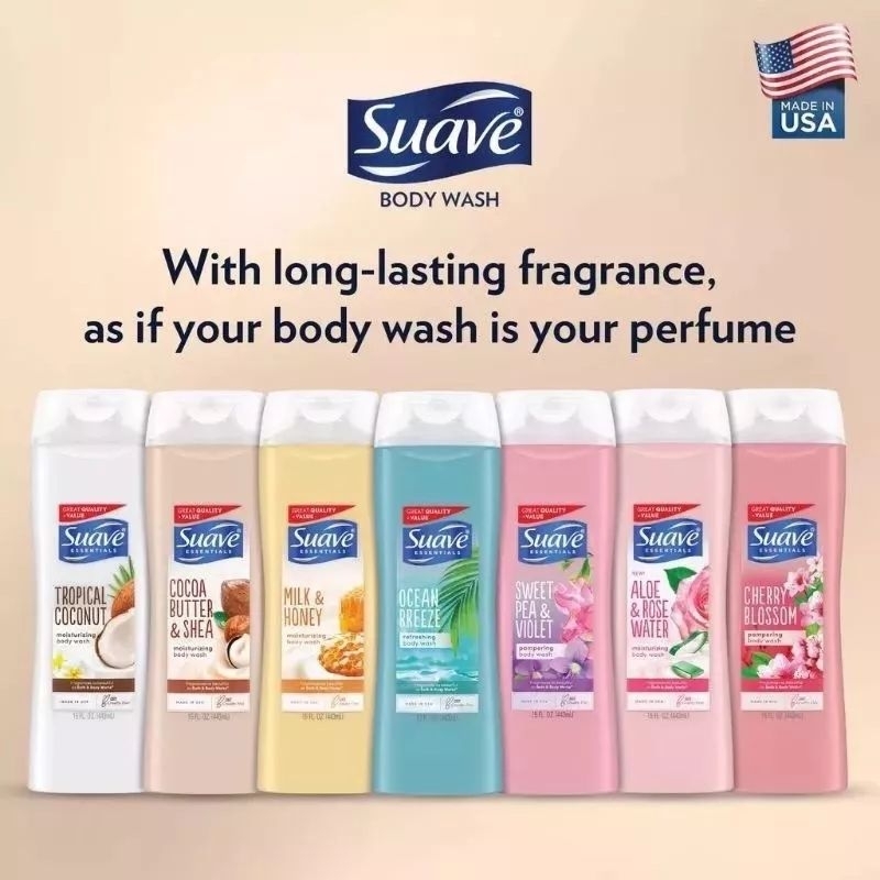 Jual Sabun Mandi/ Body Wash Suave Essentials Body Wash botol 443ml ...