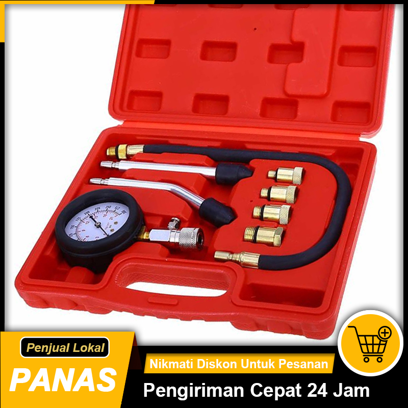 Jual 8Pcs / Set Tester Kompresi Silinder Mesin Mobil Alat Pengukur ...