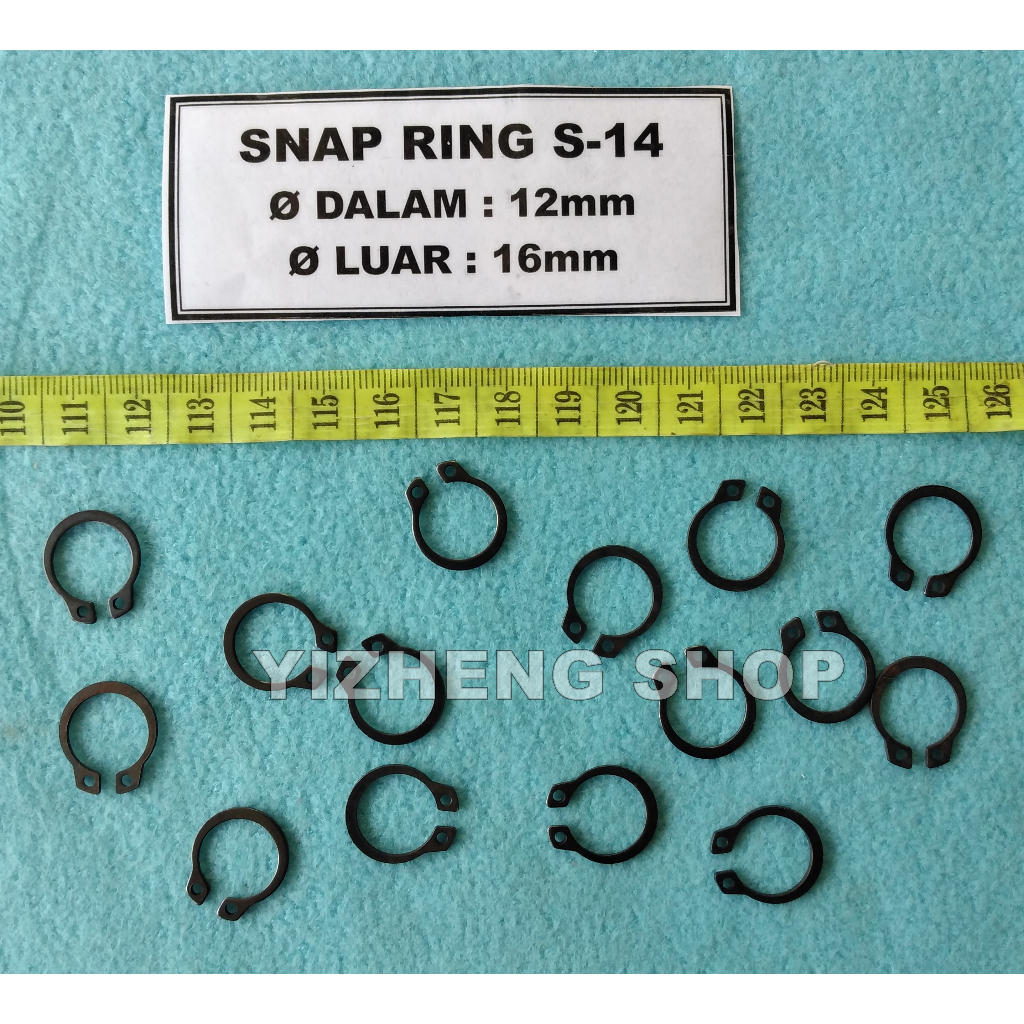 Jual SNAP RING ( RING STOP ) S-14 ( HARGA 10 PCS ) | Shopee Indonesia
