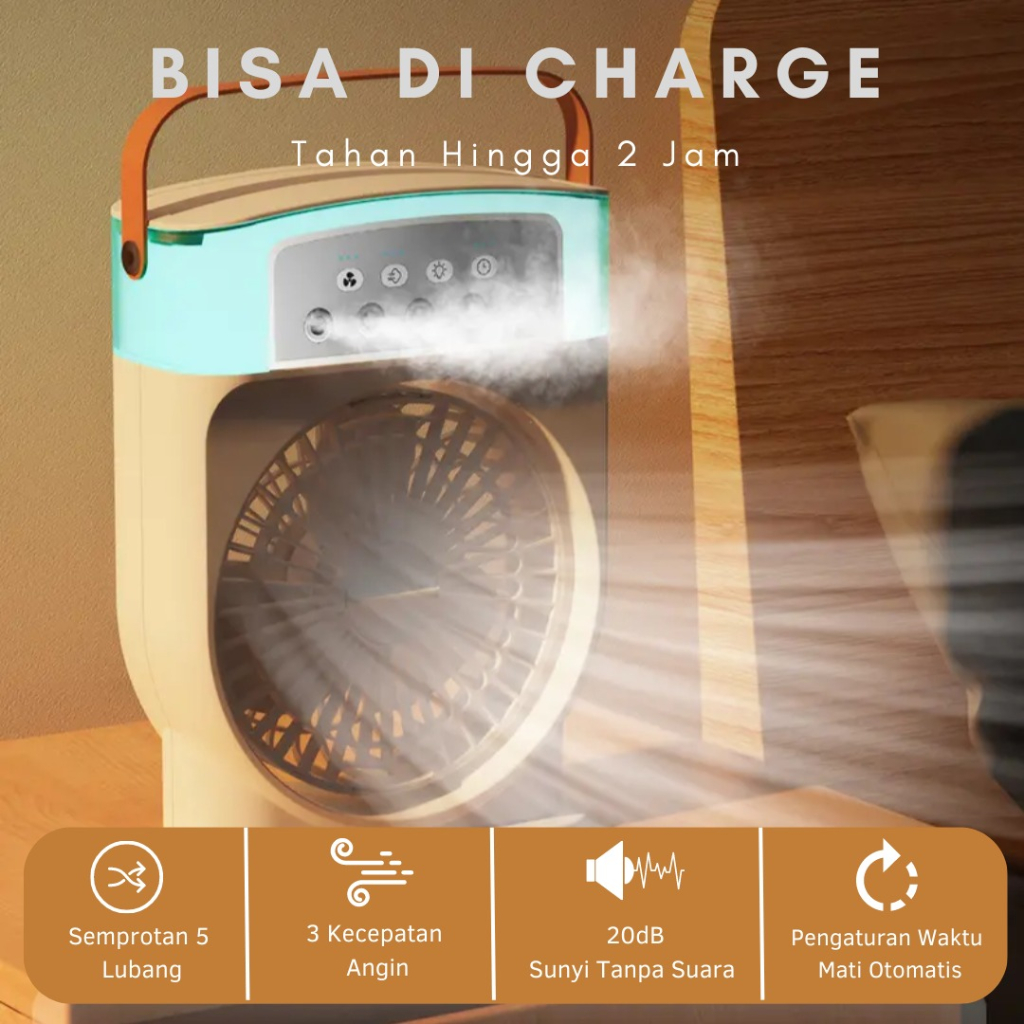 Jual Kipas Angin AC Mini Baterai 2000 mAh BISA DICHARGE !!! Kipas ...