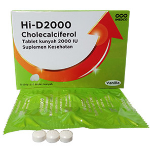 Jual HI D 2000 IU BOX ISI 30 TABLET - Vitamin D3 memelihara daya tahan ...