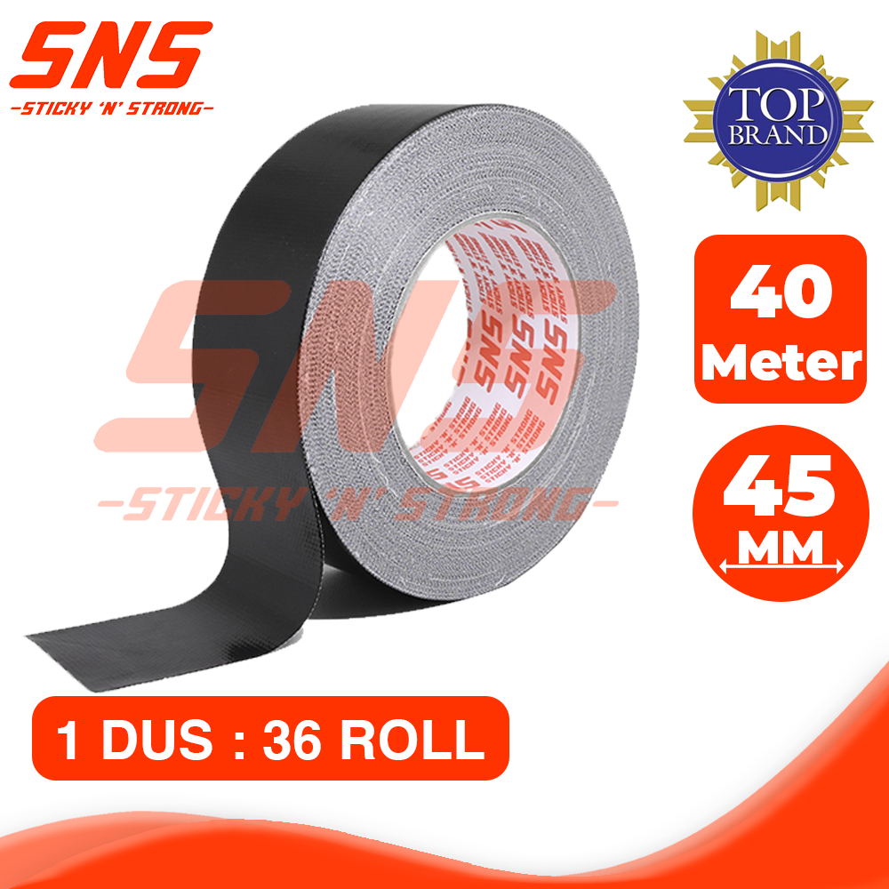 Jual LAKBAN KAIN HITAM JUMBO / CLOTH TAPE HITAM JUMBO 2 INCH X 40 METER ...
