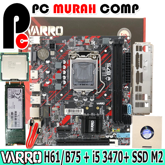 Jual Paket Mainboard H61/B75 VARRO plus Processor i5 Gen3/SSD M2 128GB ...