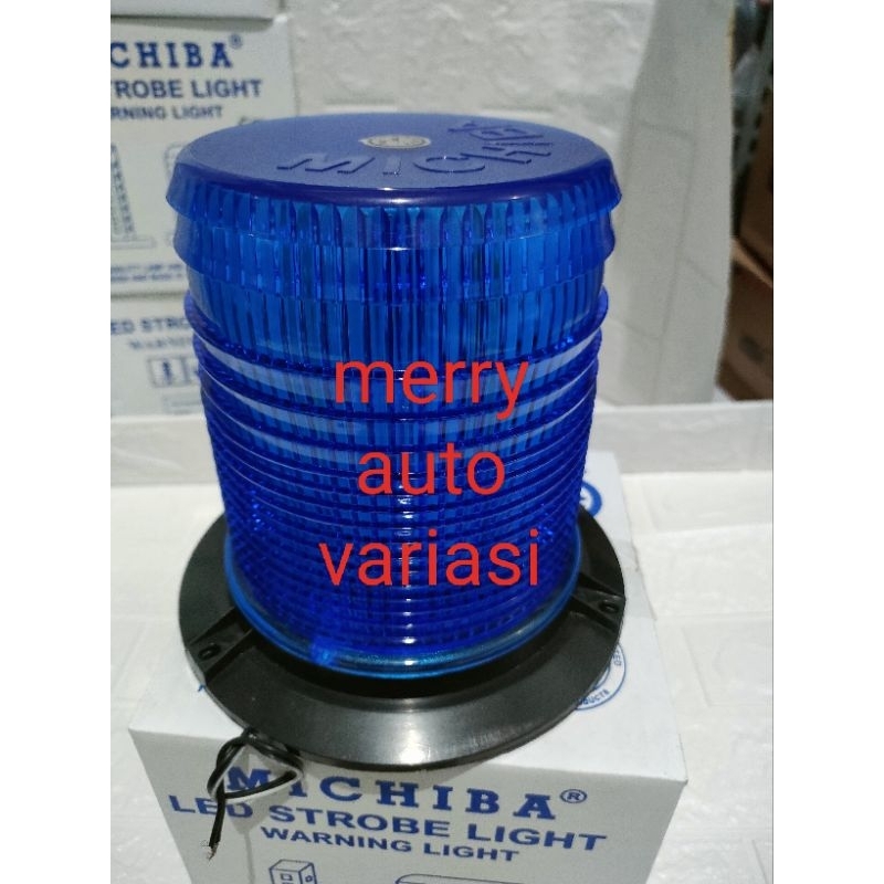 Jual lampu rotari led 17 cm biru 12 -24 volt | Shopee Indonesia