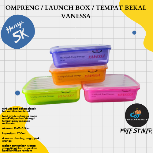 Jual Kotak Bekal / Launch Box / Tempat Makan By Vanessa | Shopee Indonesia