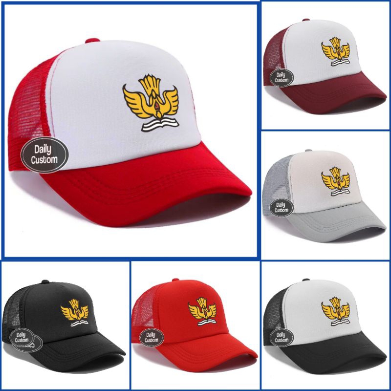 Jual Topi Jaring Trucker Premium/Topi Pria Wanita Nostalgia SD SMP SMA ...