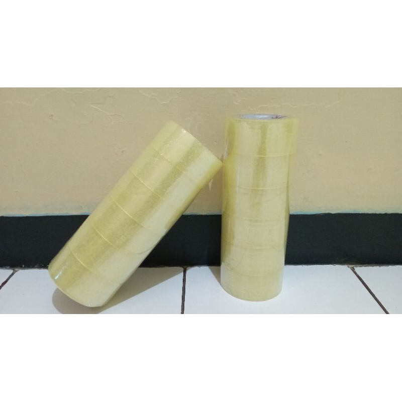Jual lakban bening besar ukuran 45x90yard sepaket isi 6 pcs | Shopee ...