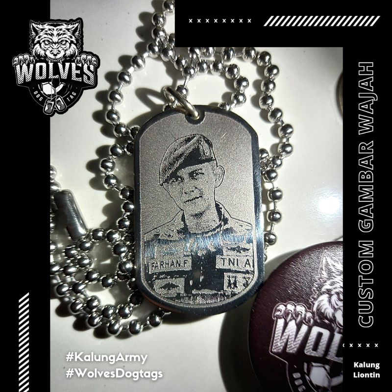 Jual Custom kalung liontin gambar foto / kalung TNI Polisi / kalung ...